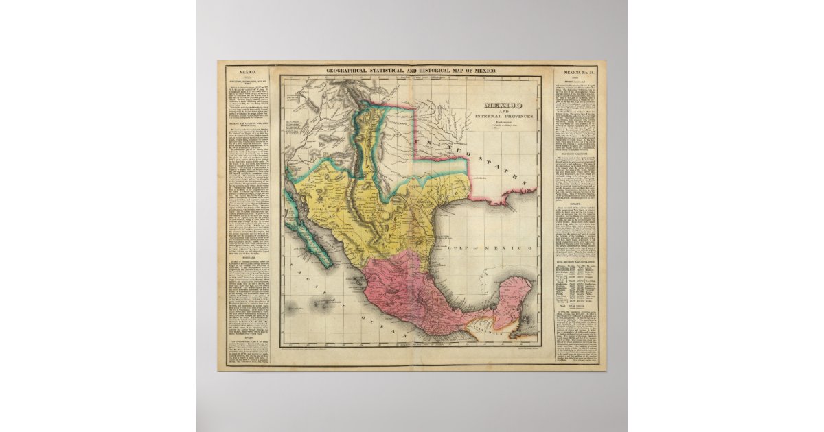 Map Of Mexico Poster | Zazzle