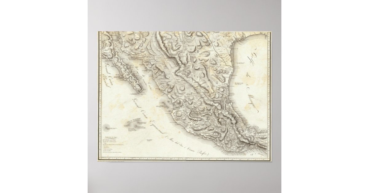 Map of Mexico Poster | Zazzle