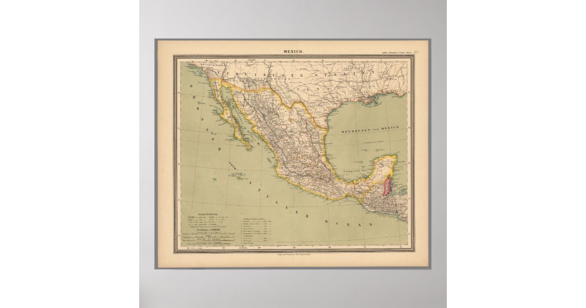 Map of Mexico Poster | Zazzle