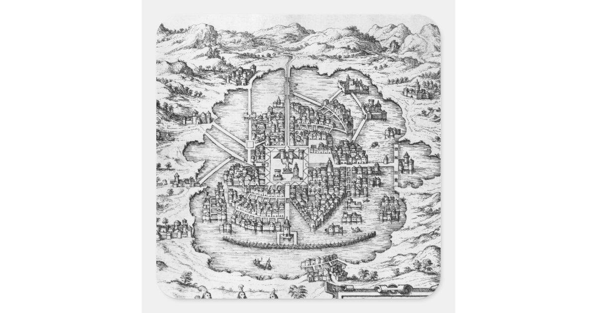 Map of Mexico Square Sticker | Zazzle