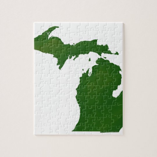 Map of Michigan Jigsaw Puzzle | Zazzle.com