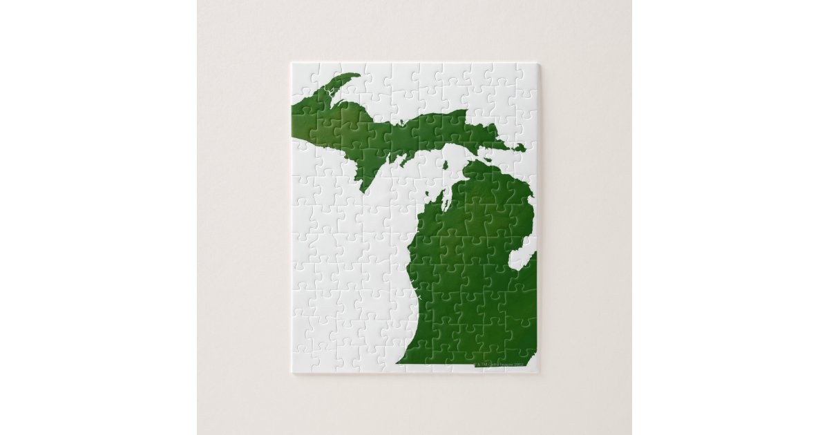 Map of Michigan Jigsaw Puzzle | Zazzle