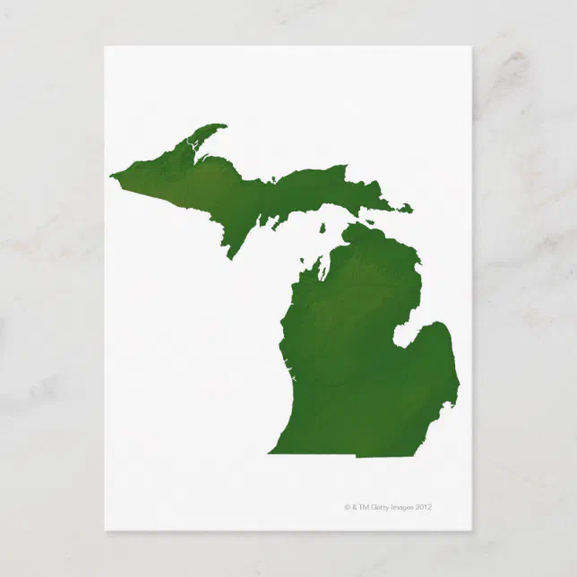 Map of Michigan Postcard | Zazzle