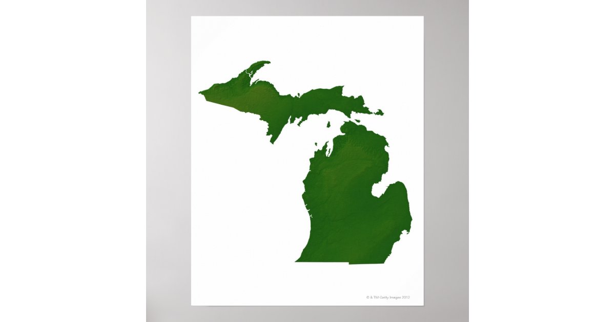 Map of Michigan Poster | Zazzle