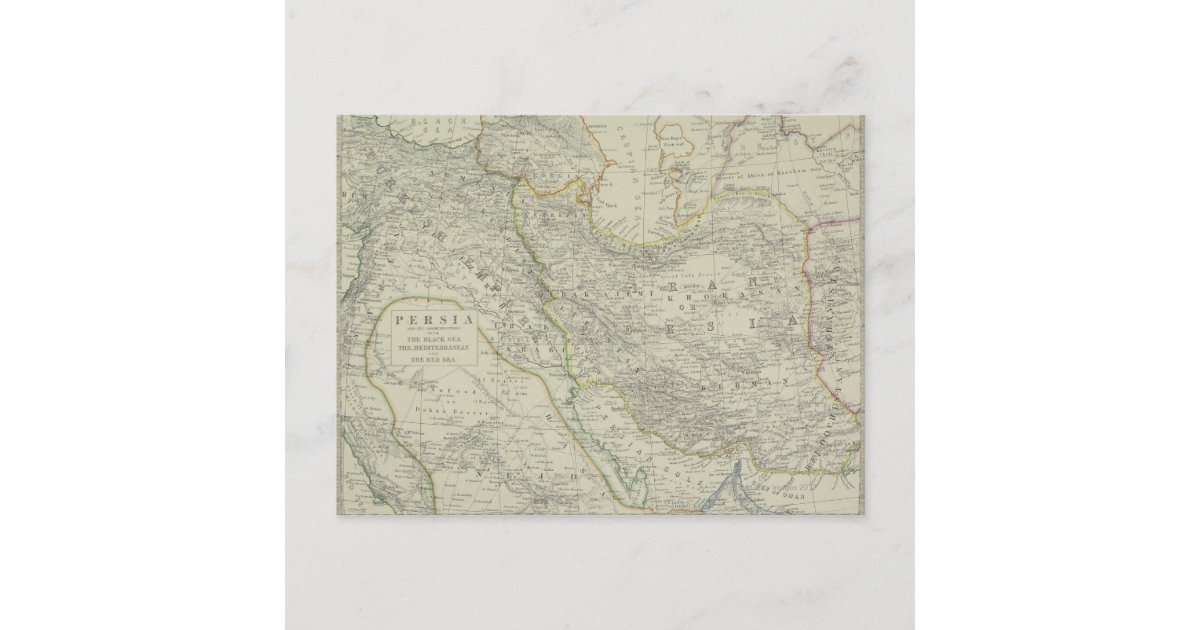 Map of Middle East Postcard | Zazzle