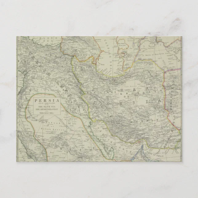 Map of Middle East Postcard | Zazzle