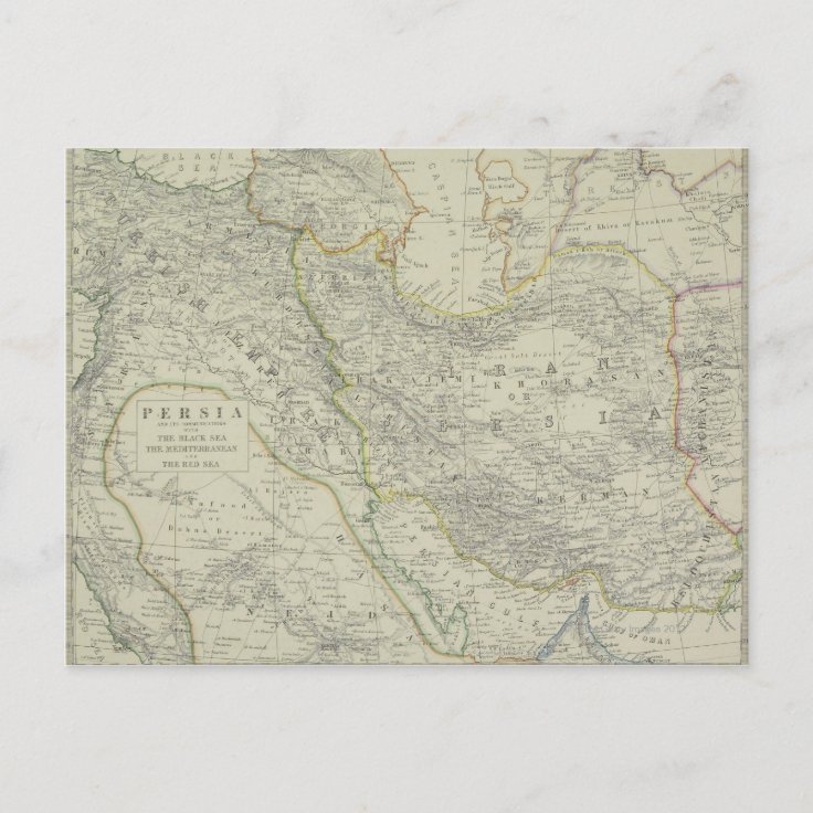 Map of Middle East Postcard | Zazzle