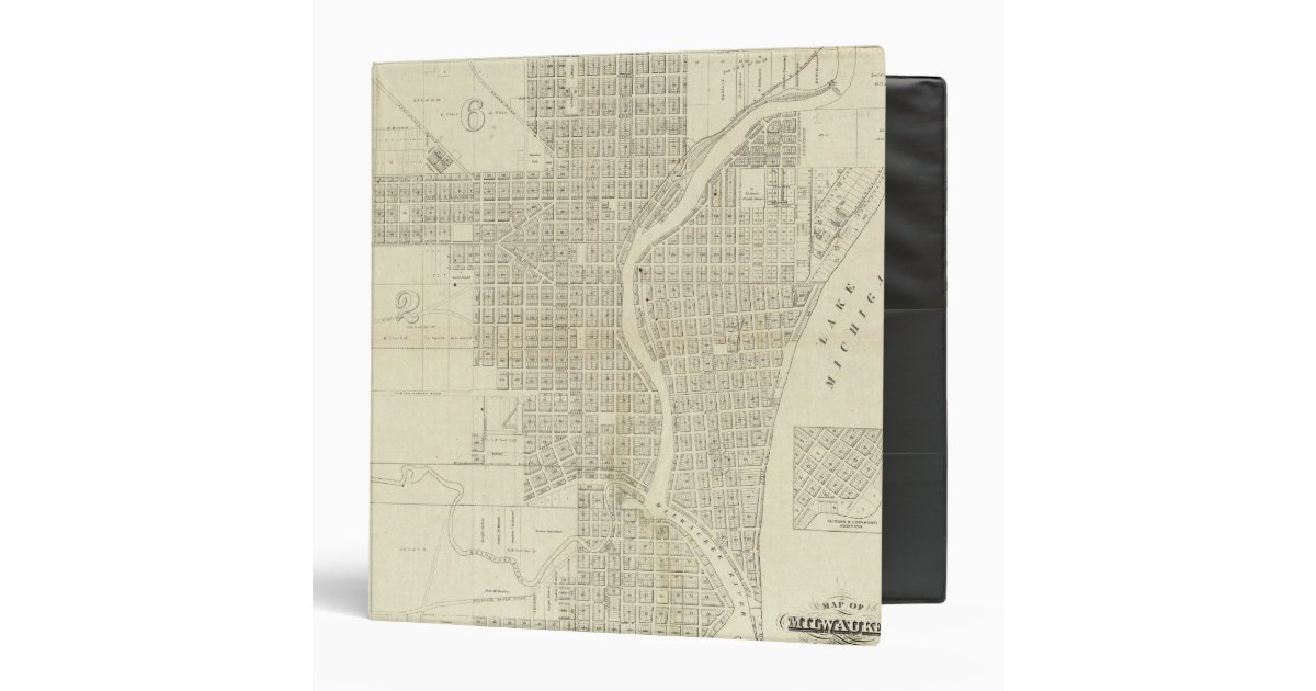 Map of Milwaukee 3 Ring Binder | Zazzle