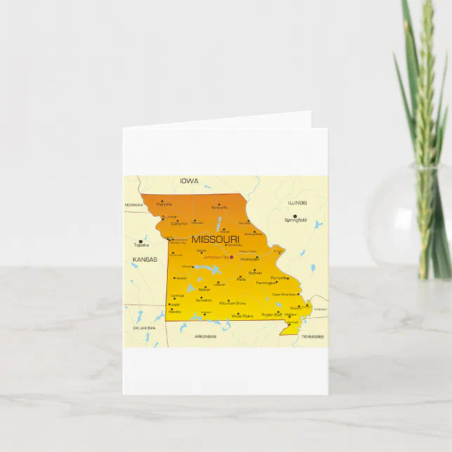 Map Of Missouri Card | Zazzle