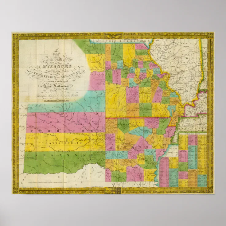 Map of Missouri Poster | Zazzle