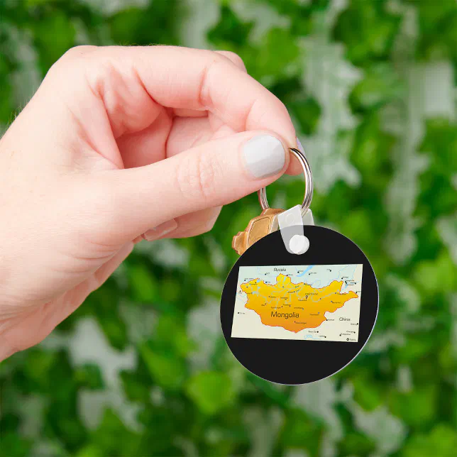 Map of Mongolia Keychain | Zazzle