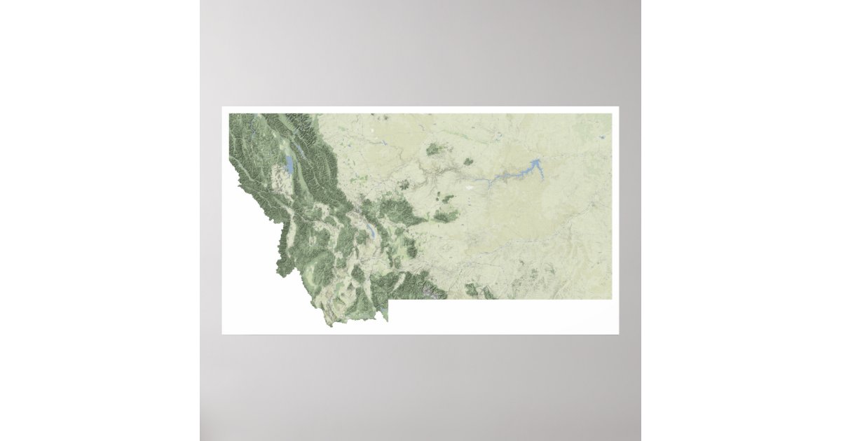Map of Montana Poster | Zazzle