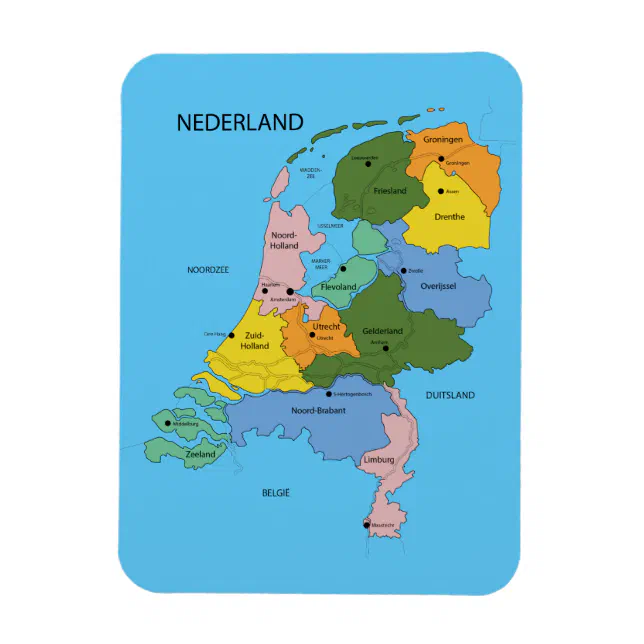 Map of Netherlands magnet | Zazzle