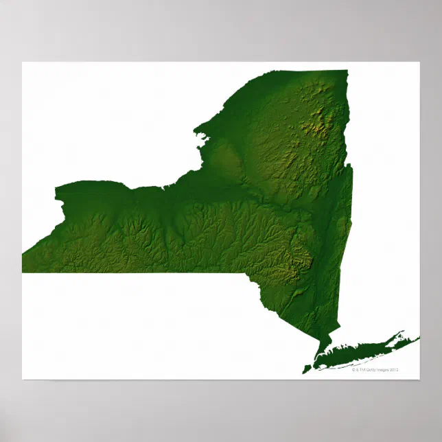 Map of New York State Poster | Zazzle