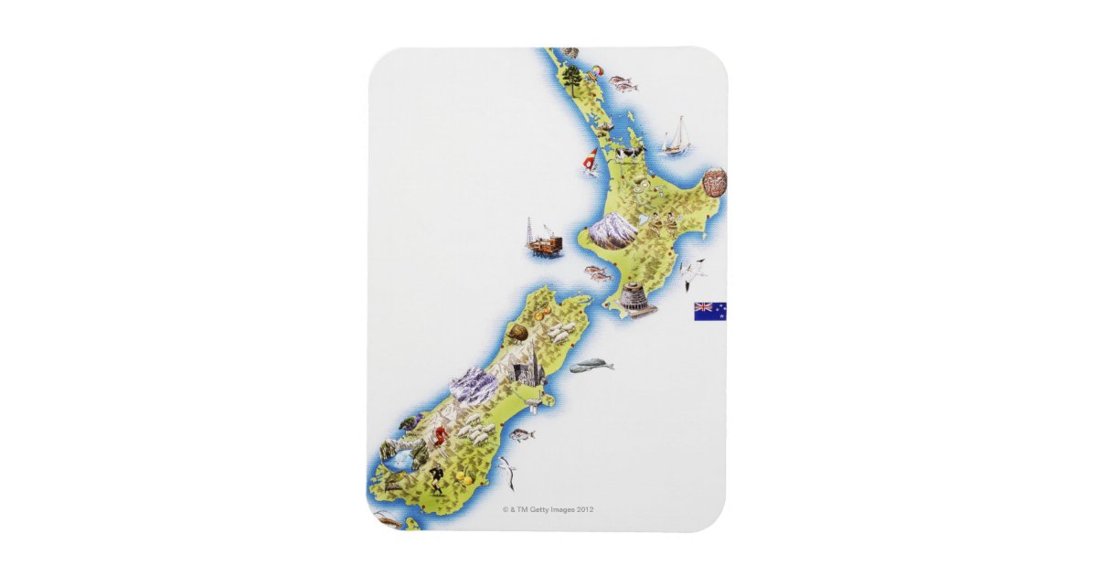 Map of New Zealand Magnet | Zazzle