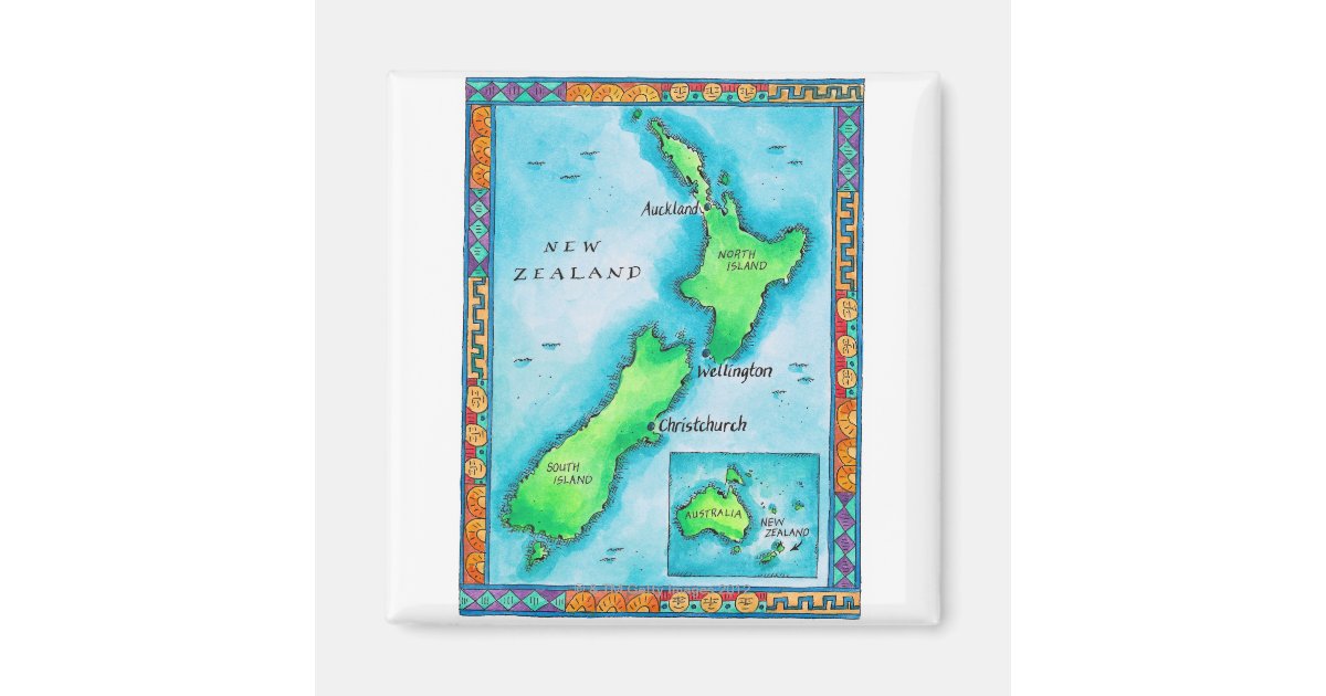 Map of New Zealand Magnet | Zazzle