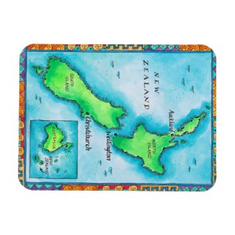 Map of New Zealand Magnet | Zazzle