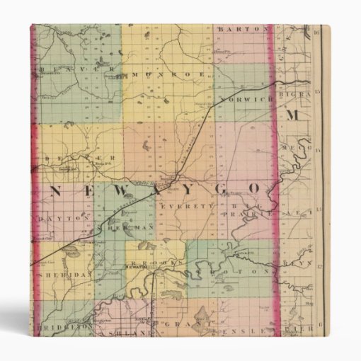 Map of Newaygo County, Michigan Binder | Zazzle