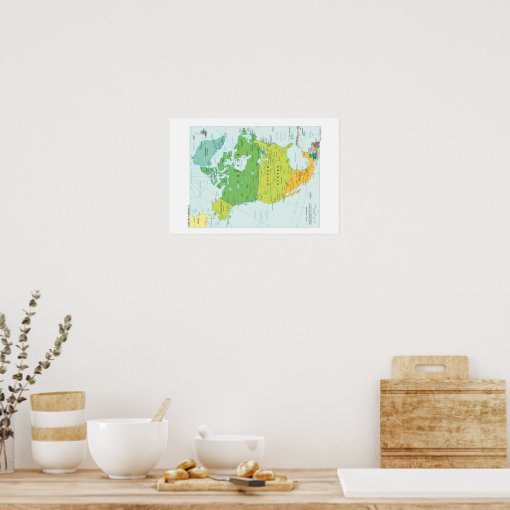 Map of North-America Poster | Zazzle