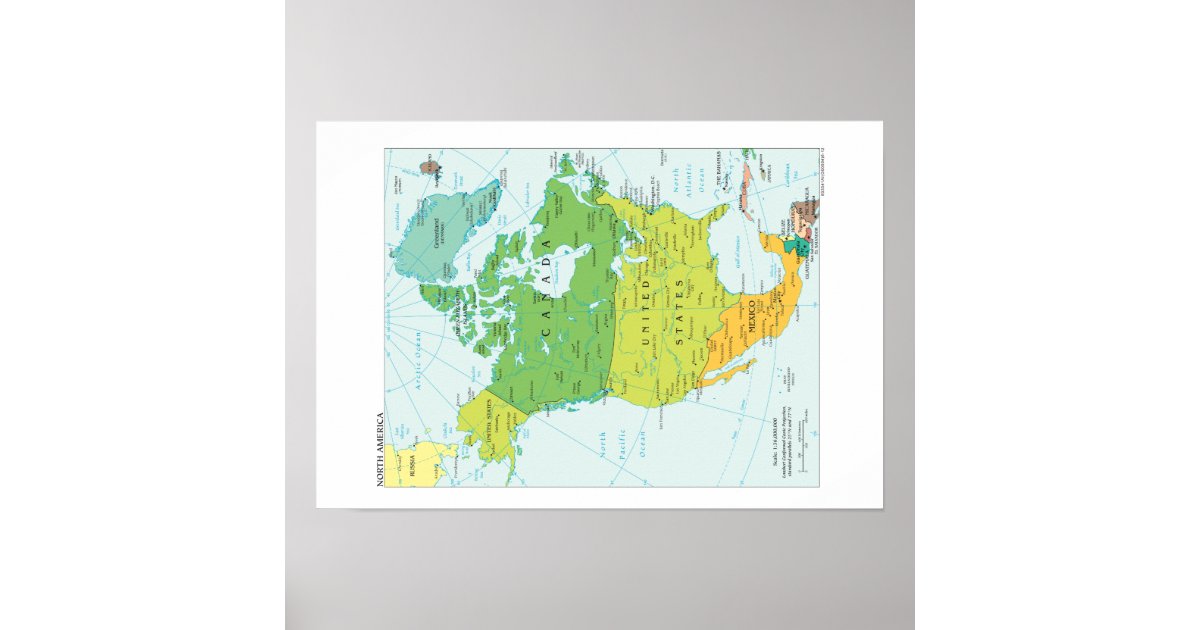 Map of North-America Poster | Zazzle