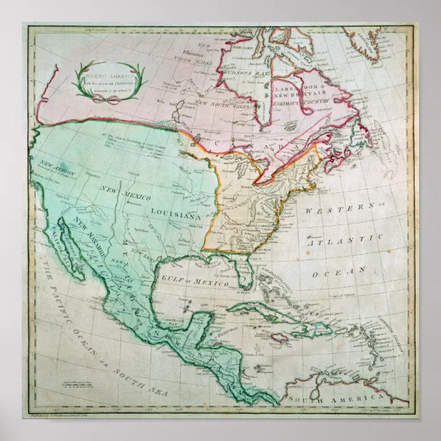Map of North America Poster | Zazzle