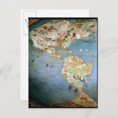 Map of North and South America Postcard | Zazzle