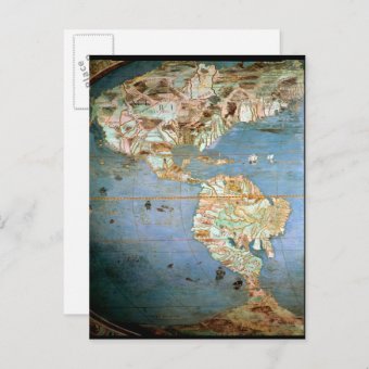 Map of North and South America Postcard | Zazzle