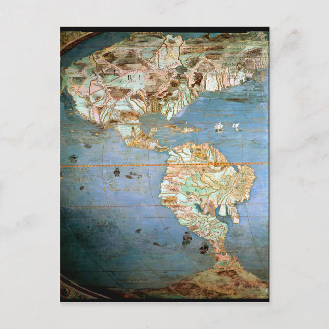 Map of North and South America Postcard | Zazzle