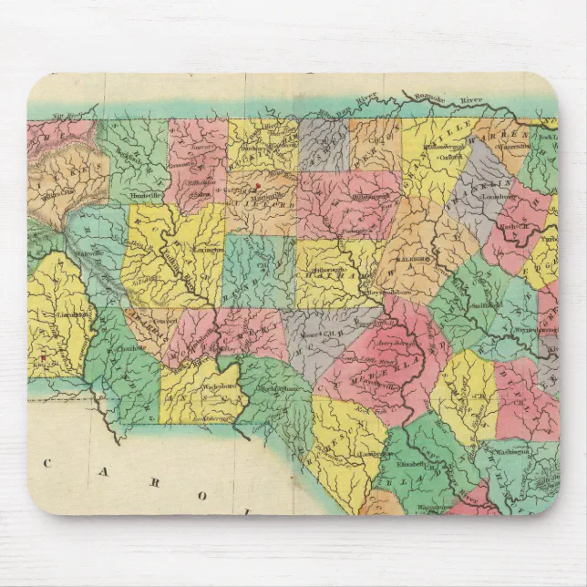 Map Of North Carolina Mouse Pad | Zazzle