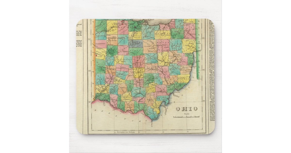 Map Of Ohio Mouse Pad | Zazzle