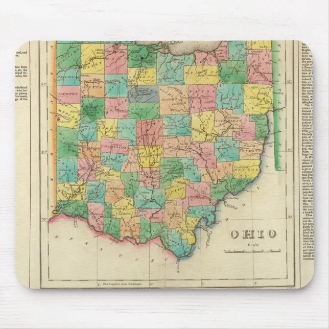 Map Of Ohio Mouse Pad | Zazzle