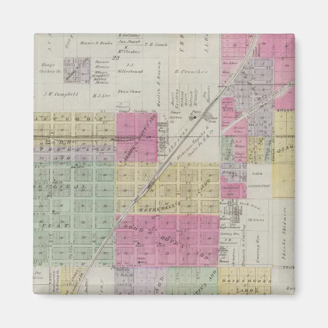 Map of Osage City, Kansas Magnet | Zazzle