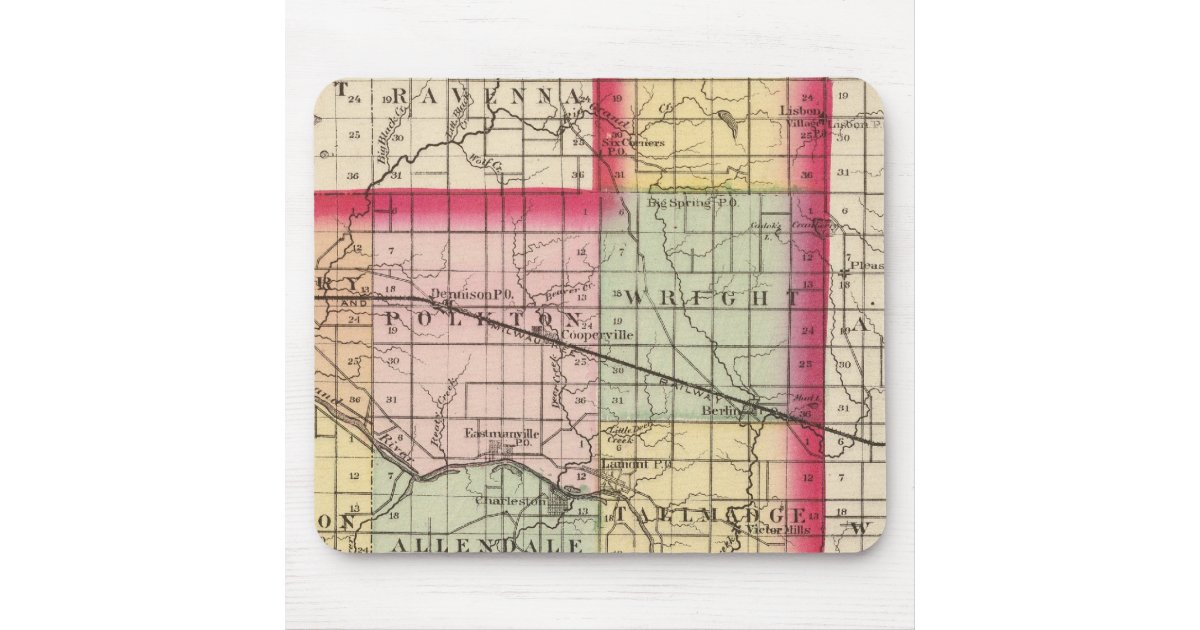 Map of Ottawa County, Michigan Mouse Pad | Zazzle