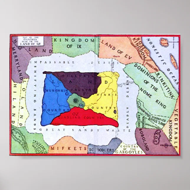 Map Of Oz Poster | Zazzle