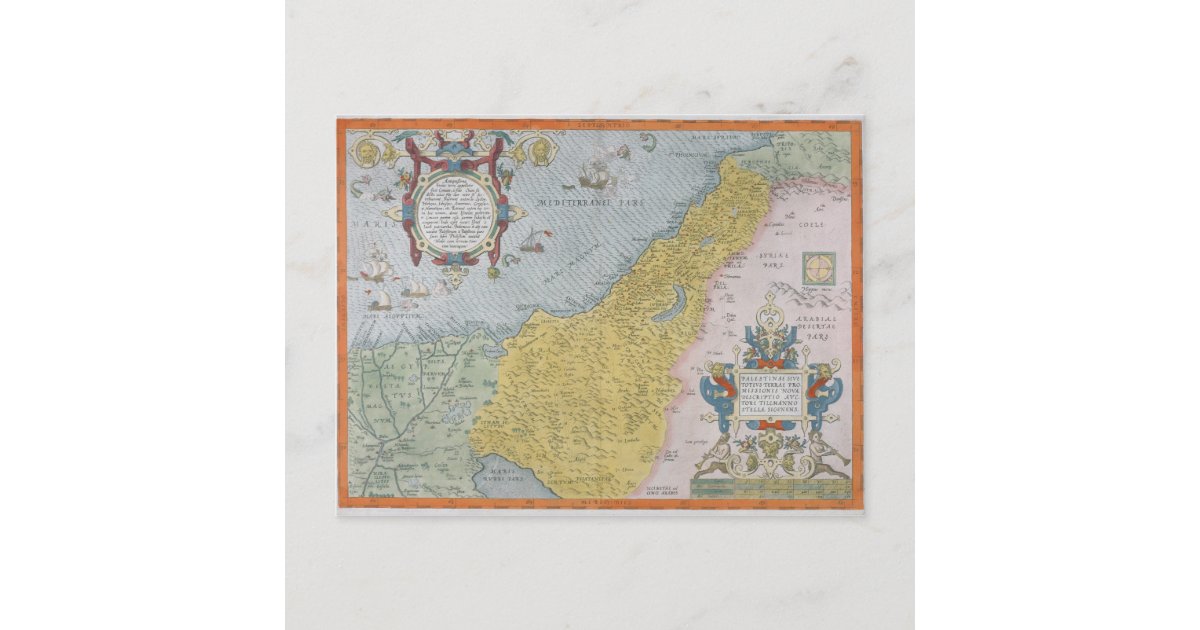 Map of Palestine Postcard | Zazzle.com