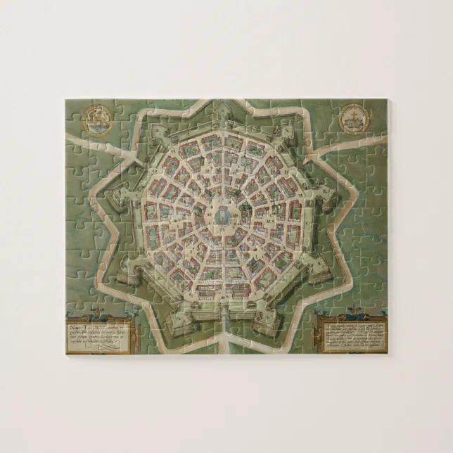 Map of Palma, from 'Civitates Orbis Terrarum' by G Jigsaw Puzzle | Zazzle