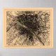 Map of Paris France, circa 1890 - 1907 Poster | Zazzle