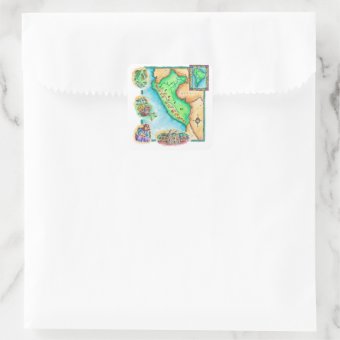 Map of Peru Square Sticker | Zazzle