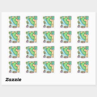 Map of Peru Square Sticker | Zazzle