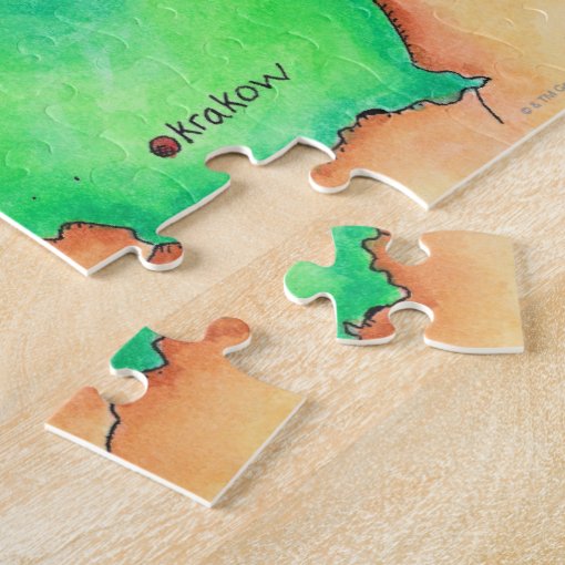 Map of Poland Jigsaw Puzzle | Zazzle