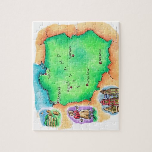 Map of Poland Jigsaw Puzzle | Zazzle