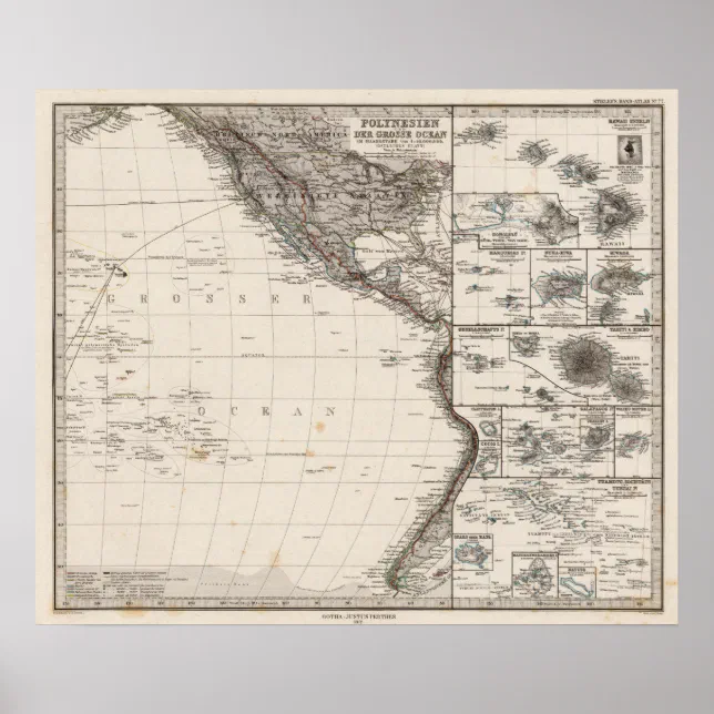 Map of Polynesia Poster | Zazzle