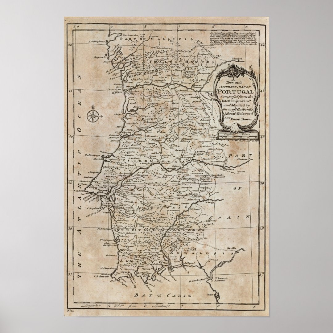 Map of Portugal Poster | Zazzle