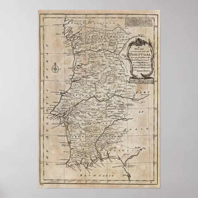 Map of Portugal Poster | Zazzle