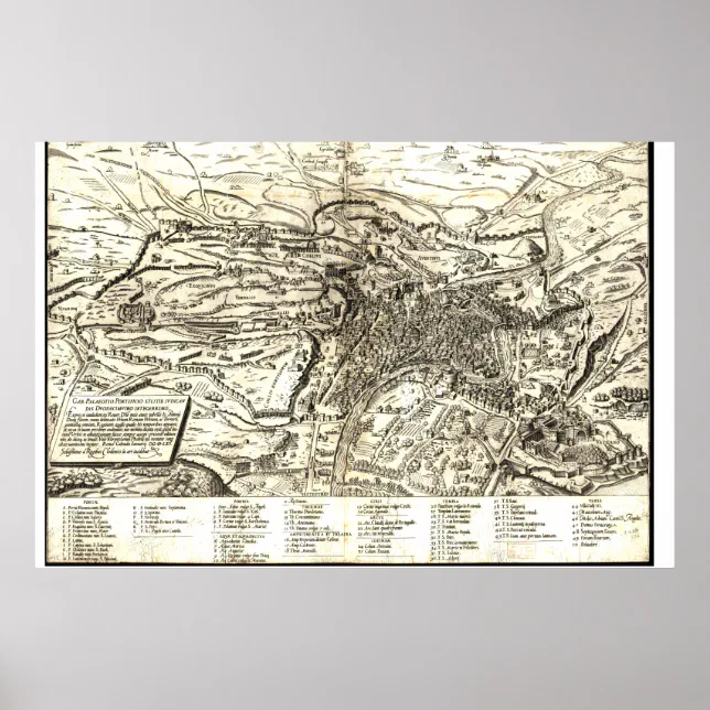 Map of Rome during the Renaissance Poster | Zazzle