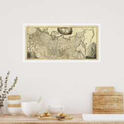 Map of Russia 1786 Poster | Zazzle