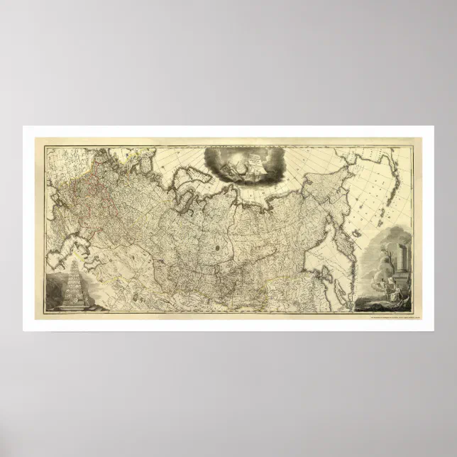 Map of Russia 1786 Poster | Zazzle