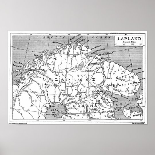 Map of Sapmi (1906) Poster | Zazzle.com