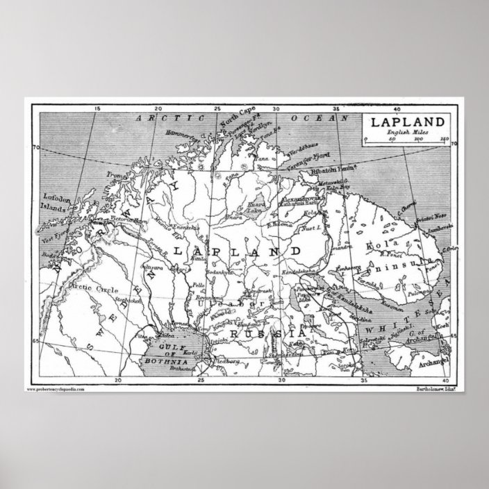 Map of Sapmi (1906) Poster | Zazzle.com