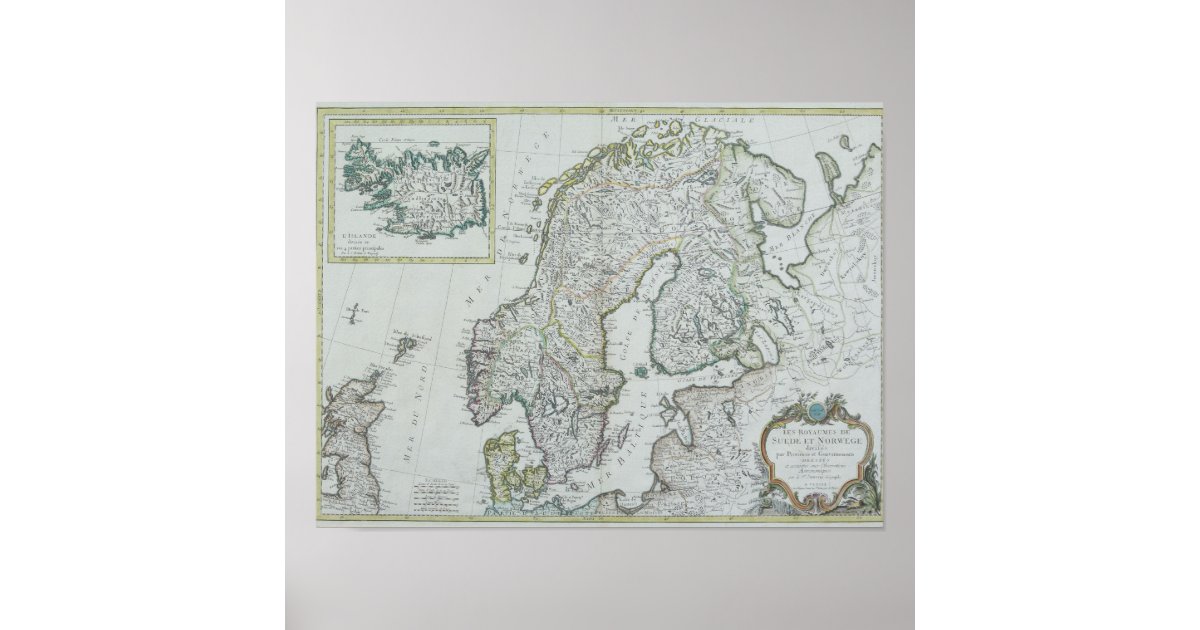 Map of Scandinavia Poster | Zazzle